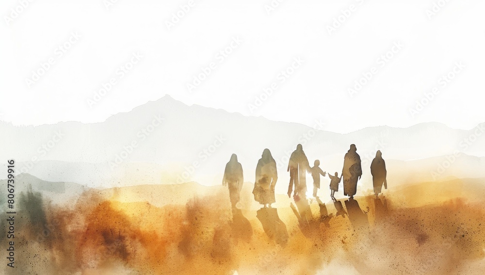 Echoes of the Sermon: Disciples Following Jesus in Mist - Generative AI ...