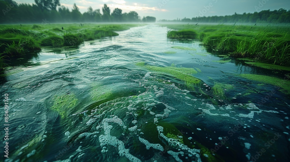 Agricultural runoff laden with pesticides and fertilizers is ...