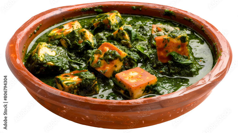 Indian cuisine set isolated on white background momos, Palak paneer ...