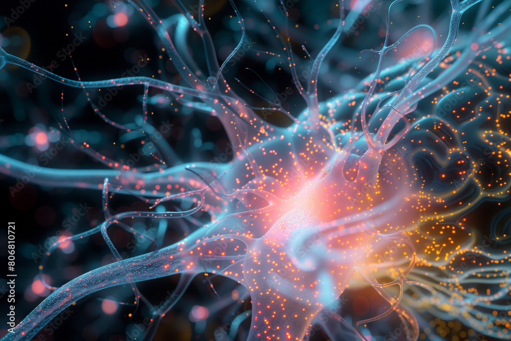 Illustrate the complexity of the brain's neural pathways using a ...