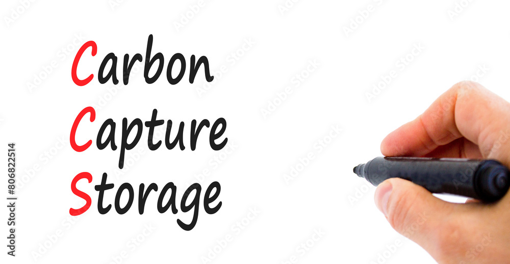 CCS Carbon capture storage symbol. Concept words CCS Carbon capture ...