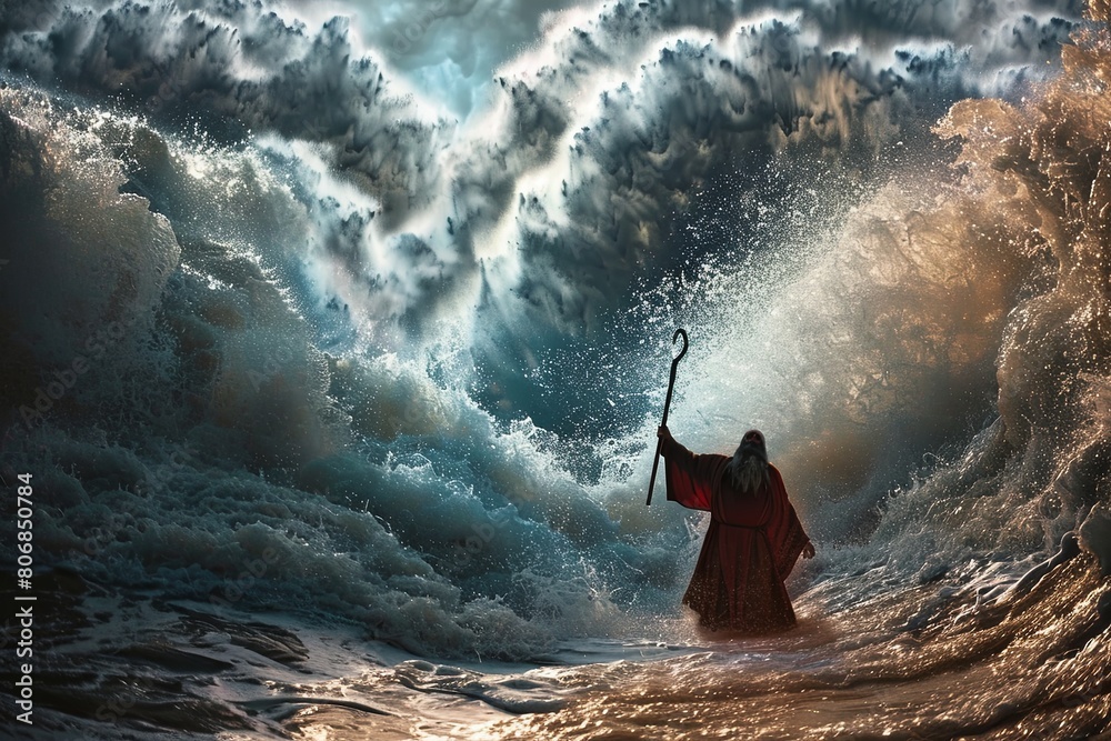 Moses splits the Red Sea A magnificent display of divine deliverance ...