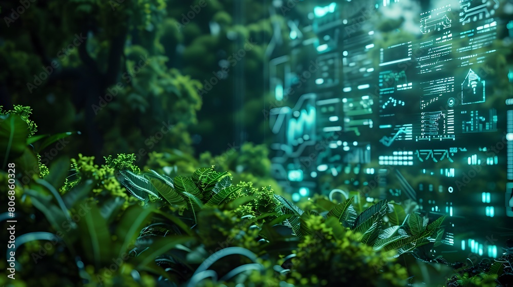 Futuristic Sustainable Technology Ecosystem Merging with Natural ...