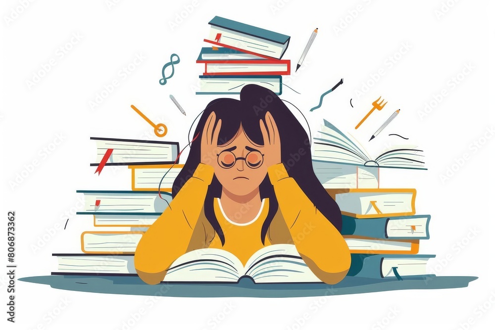 academic stress overload emotional breakdown from overwhelming study ...