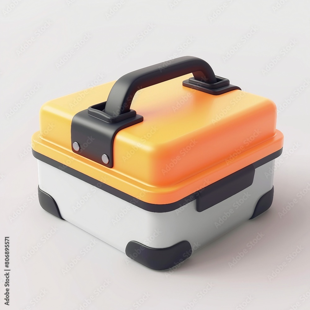 cute toolbox icon, 3D render, white background, generative AI Stock ...