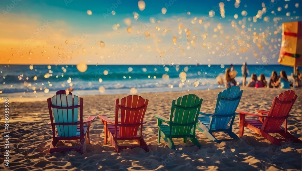 Behold a summer getaway, reimagined as avant-garde fine art, vibrant ...