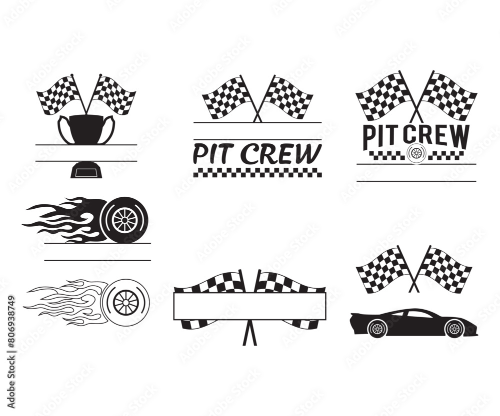 Pit Crew svg, Pit Crew Custome Design, checkered flag svg, Race car PNG ...