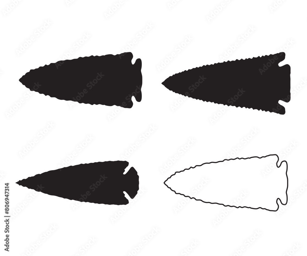 Indian Arrowhead svg, Arrowhead PNG, Arrowhead Outline SVG, Indian ...