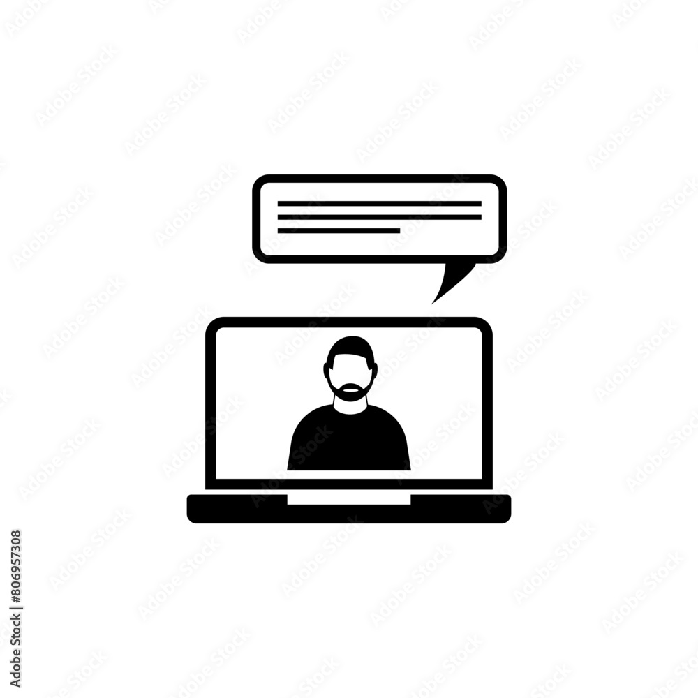 Social Talk flat vector icon. Simple solid symbol isolated on white ...