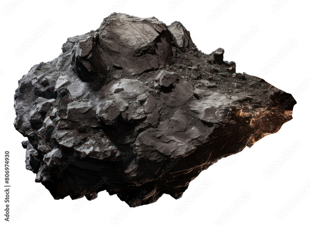 PNG Black meteor rock white background splattered Stock Photo | Adobe Stock