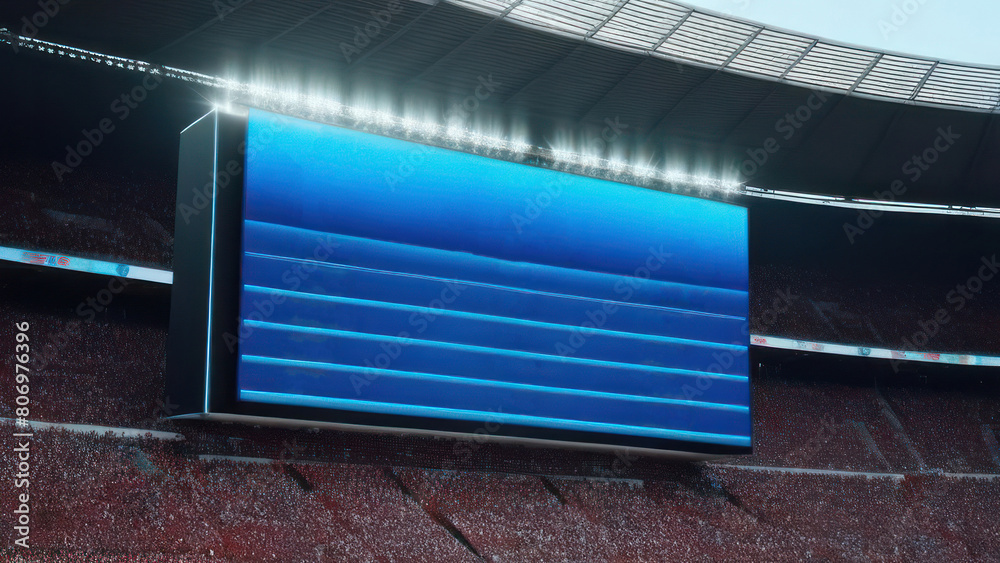 large digital scoreboard lights up modern stadium, enhancing the live ...