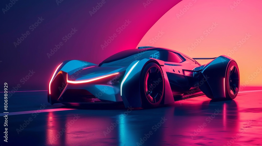 futuristic electric supercar racing design concept sleek luxury speed ...