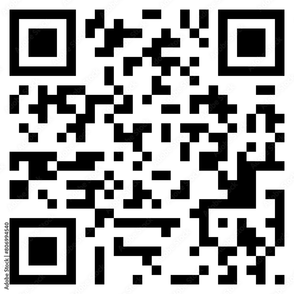 Sample qr code icon isolated on white background Stock Vector | Adobe Stock