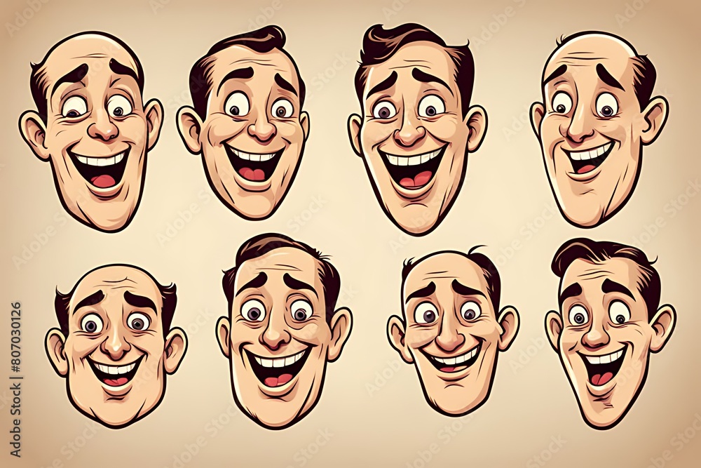 A collection of quirky cartoon characters in their thirties, featuring ...