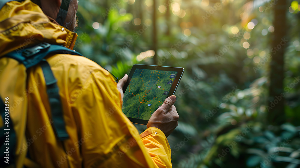 Nature Guide Enhancing Visitor Experiences: Ultra Realistic Photo of a ...