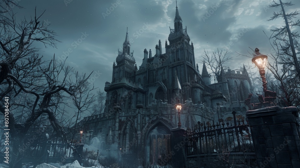 A gothic castle where a vampire undergoes a blood transplant, gaining ...