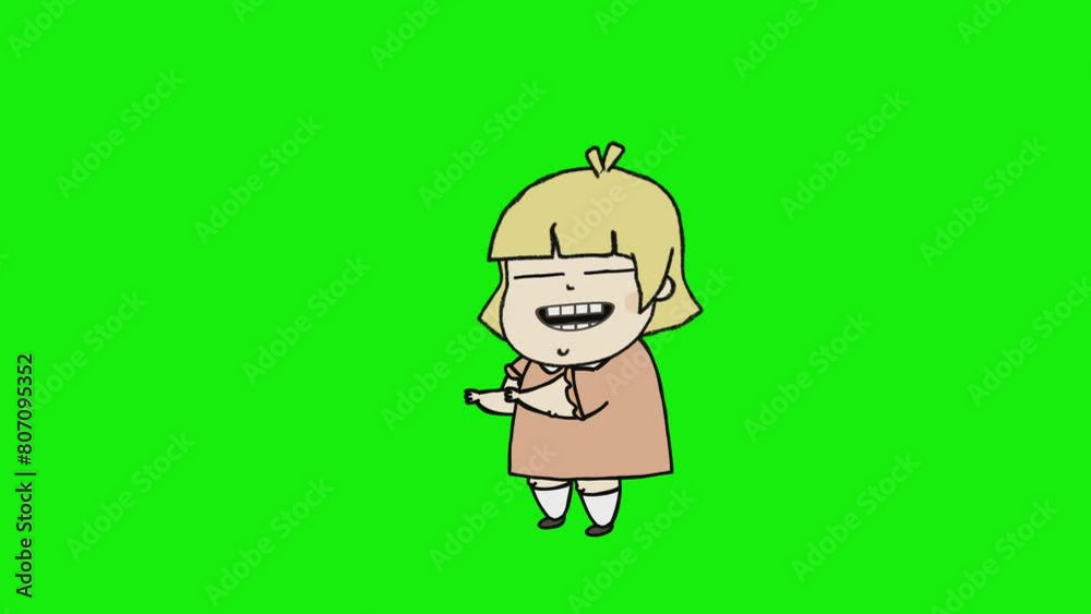 Vidéo Stock 2d animated character of The cute and playful golden haired ...