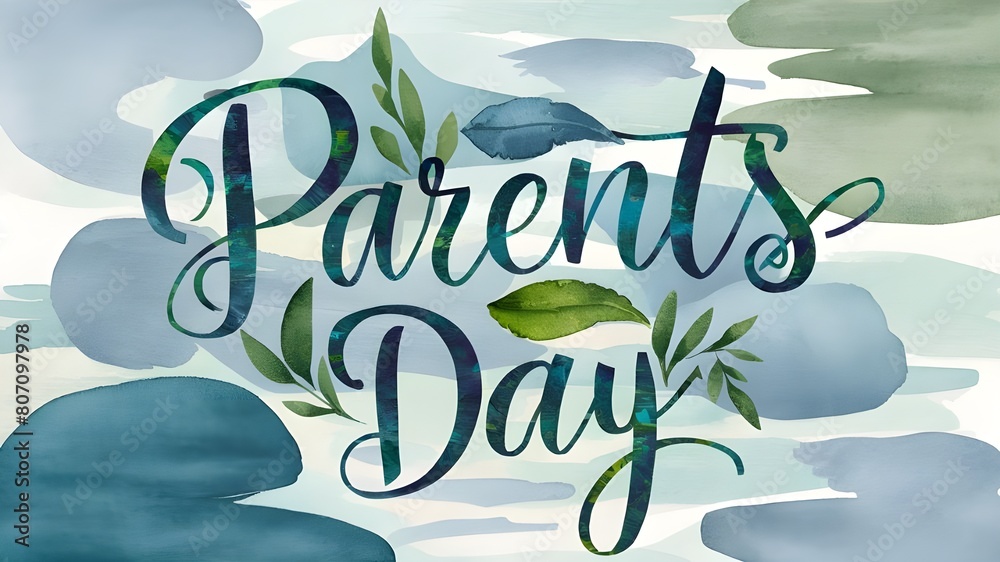 Greeting card, banner or poster for happy Parents day with text ...