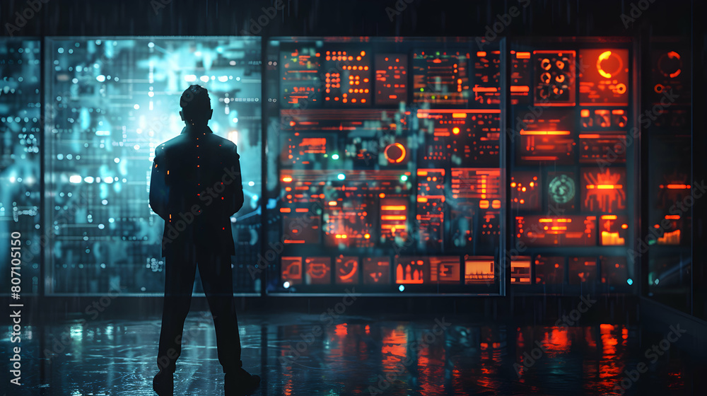 Photo realistic Security Analyst Reviewing Intrusion Detection System ...