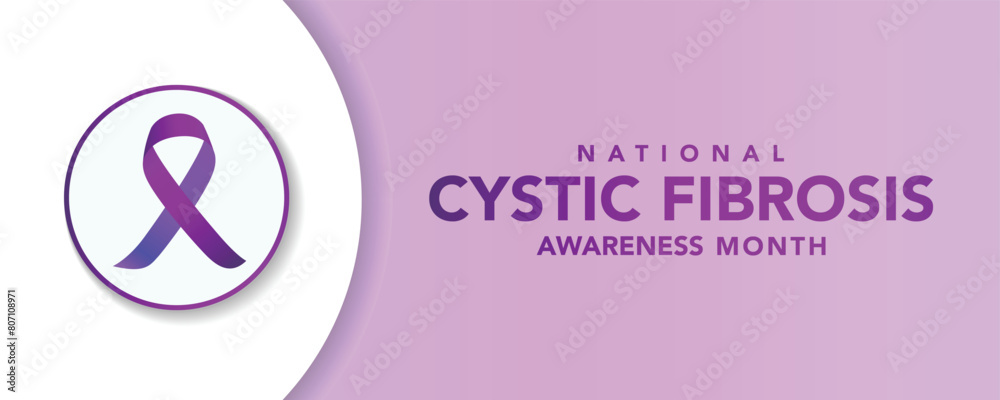 National Cystic Fibrosis Awareness Month Vector Web Banner For Social