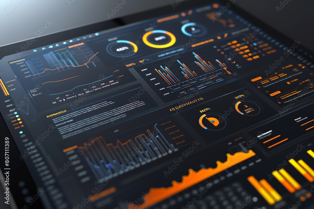 Impactful 4K infographic mockup, professional standard, high detail ...