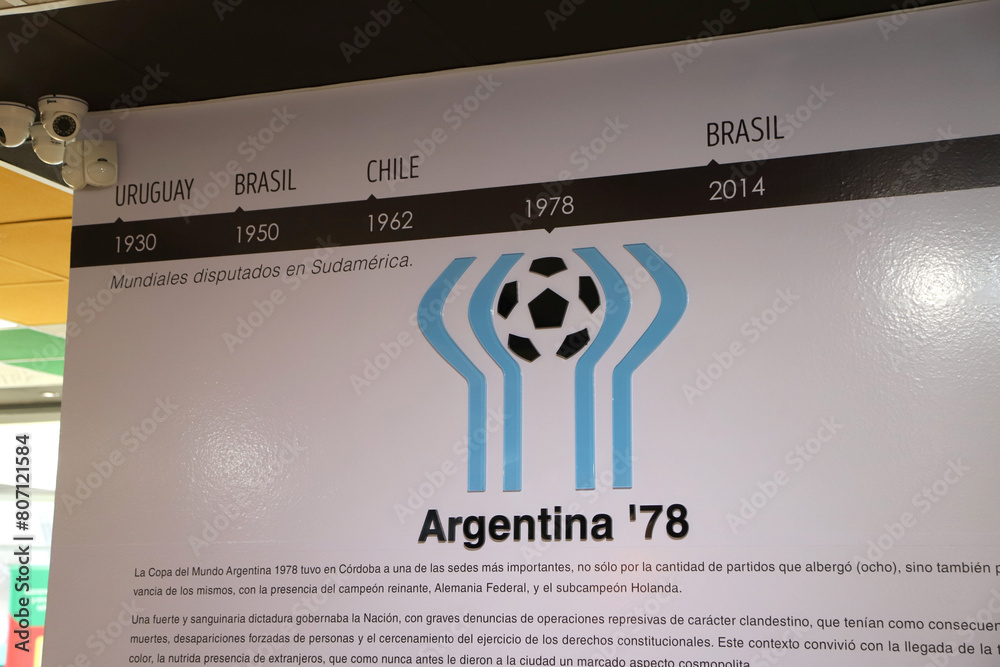 Illustrative graphic of the Argentina 78 Soccer World Cup at the Kempes ...