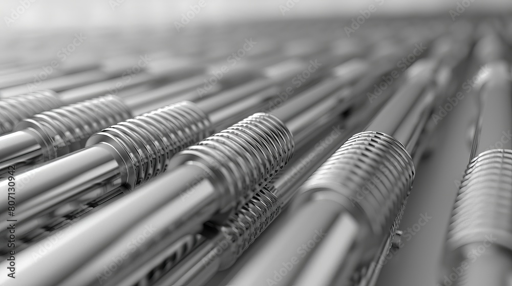 Vector illustration showcasing ribbed metal reinforcement rods used for ...