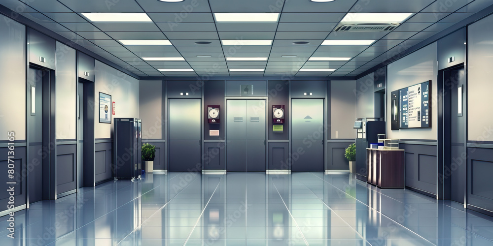 Employee Entrance and Exit Floor: Displaying the entrance and exit ...