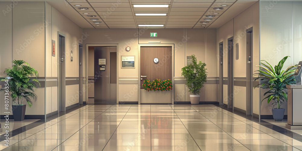 Employee Entrance and Exit Floor: Displaying the entrance and exit ...