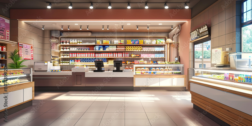 Mobile Ordering Pickup Area Floor: Displaying a designated area for ...