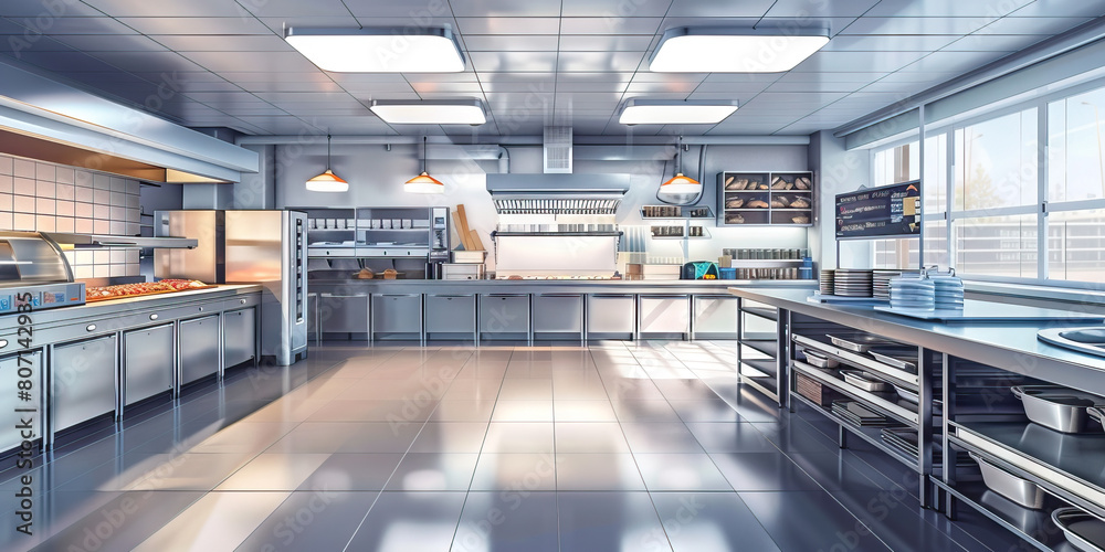 Food Packaging Area Floor: Featuring a designated area for packaging ...