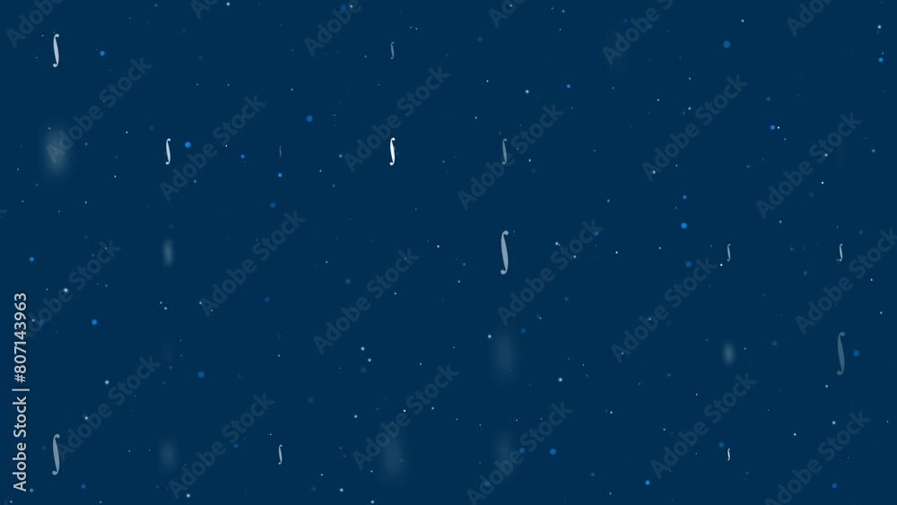 Template animation of evenly spaced integral symbols of different sizes ...