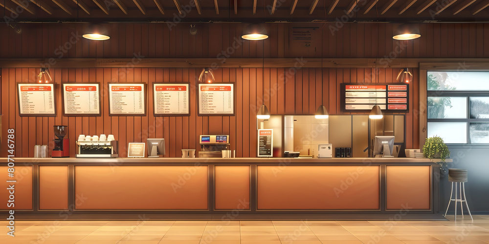 Menu Display and Pricing Area Floor: Displaying a designated area for ...