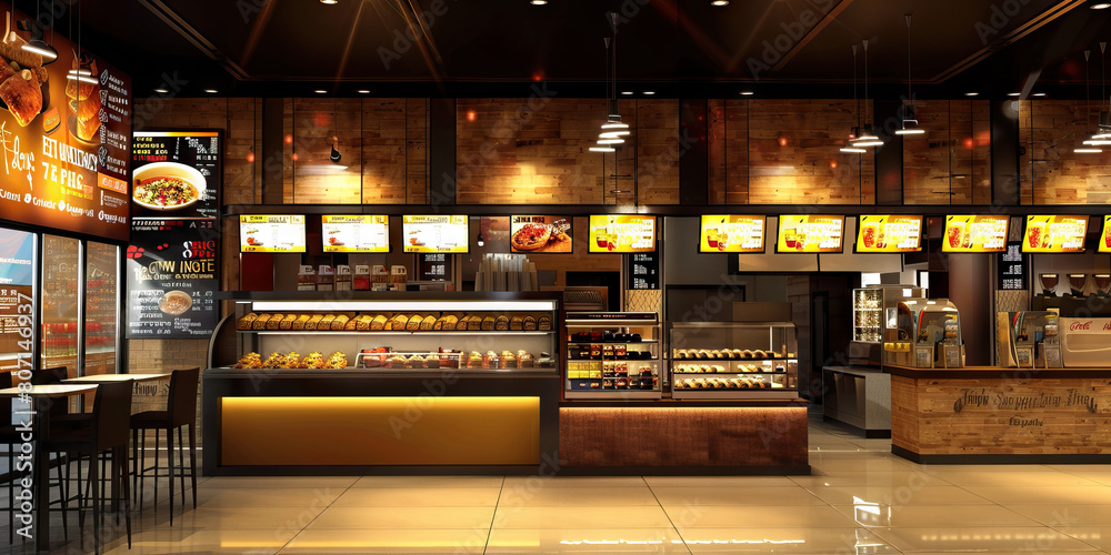 Menu Display and Pricing Area Floor: Displaying a designated area for ...