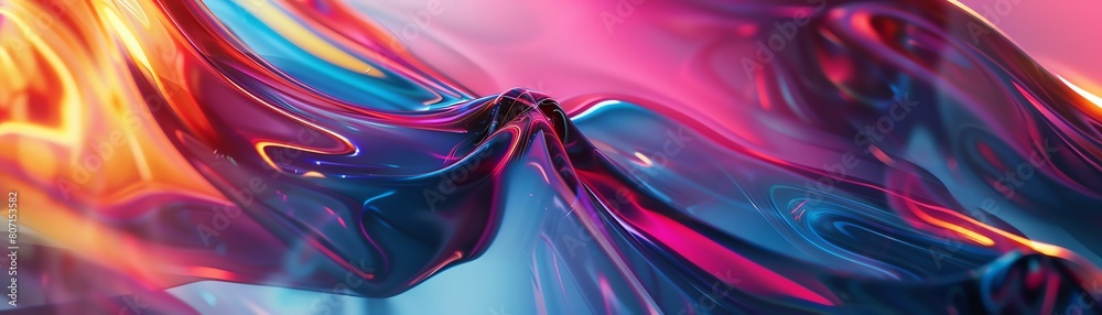 Merge the avant-garde allure of abstract art with high-tech elements ...