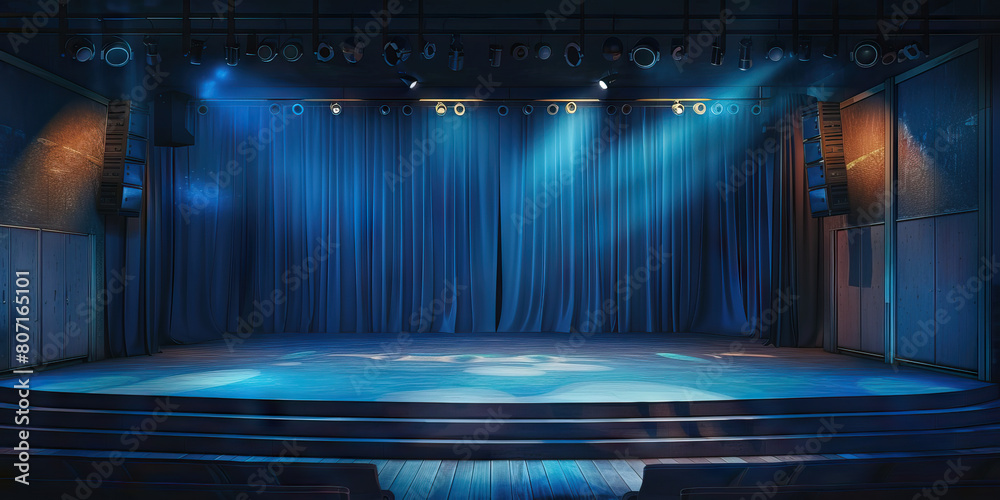 Drama Studio Floor: Displaying a stage area, costume and prop storage ...