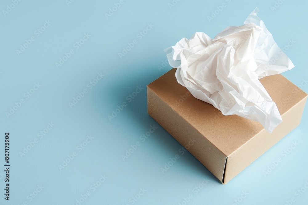 Blue tissue box store