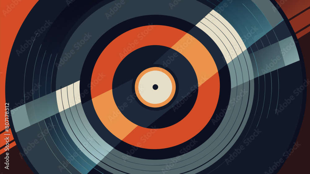 The crisp details of a vinyl records grooves captured in this freeze ...