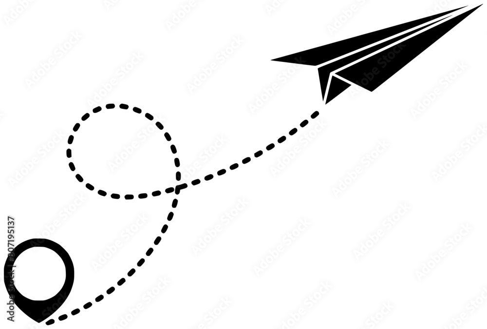 freedom illustration craft silhouette plane logo airplane icon paper ...