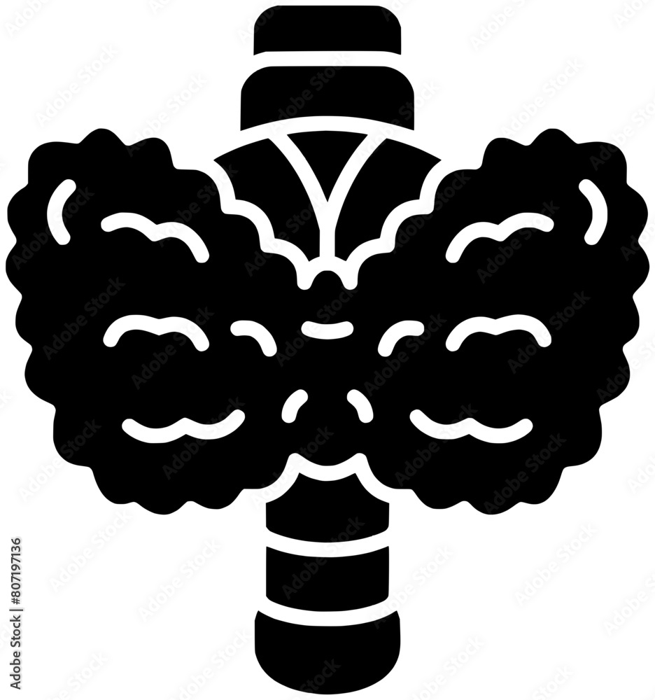 Biology Illustration Anatomy Silhouette Thyroid Logo Structure Icon Organ Outline Anatomical