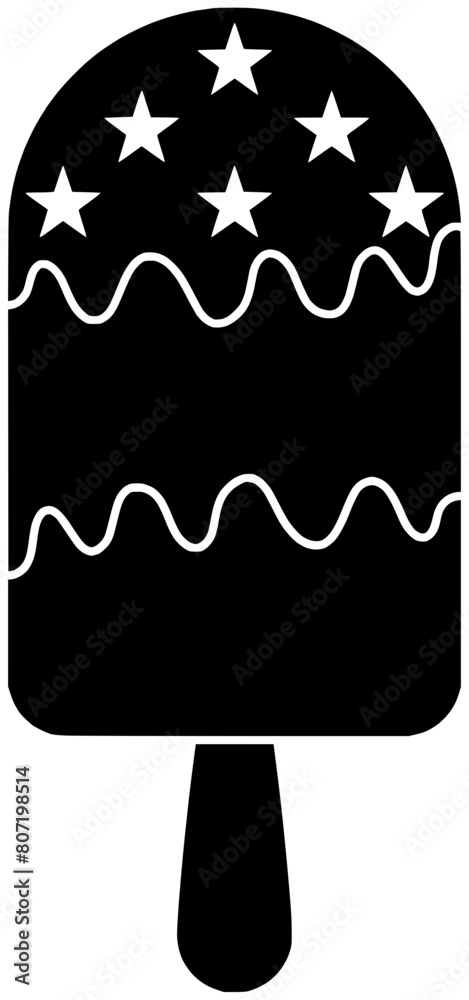 summer illustration popsicle silhouette stick logo cream icon ice ...