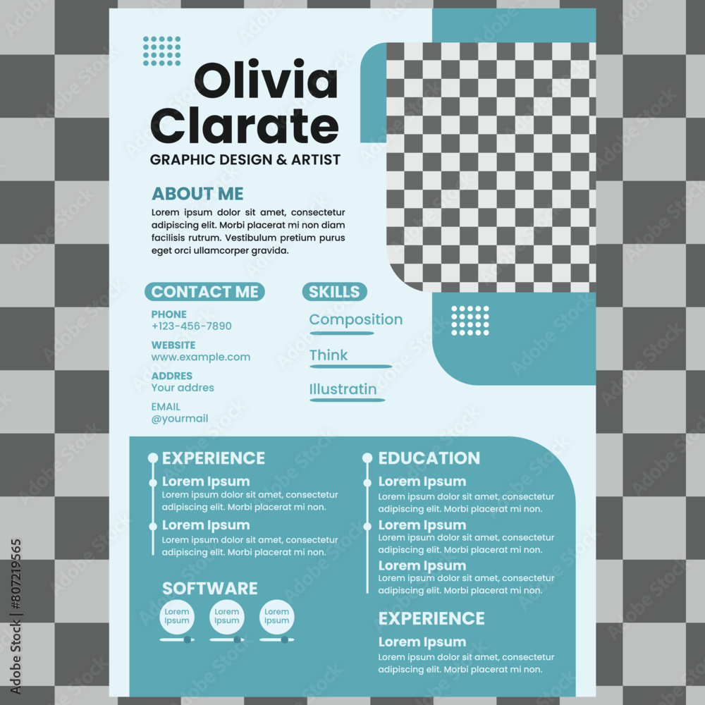 Professional Resume Template Vector Design for Business Job ...