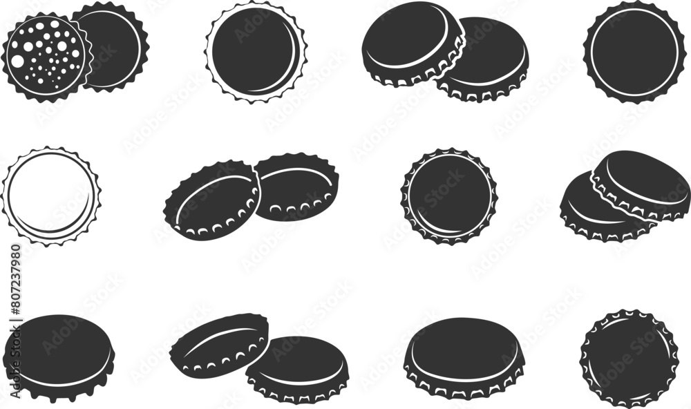 Crown caps silhouette, Bottle cap svg, Soda cap svg, Bottle cap ...