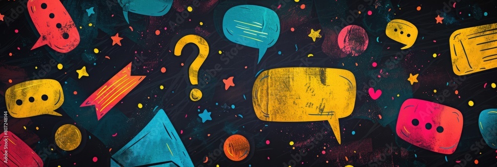 Trivia Night - Fun and Exciting Quiz Game with Tags and Signs on an ...