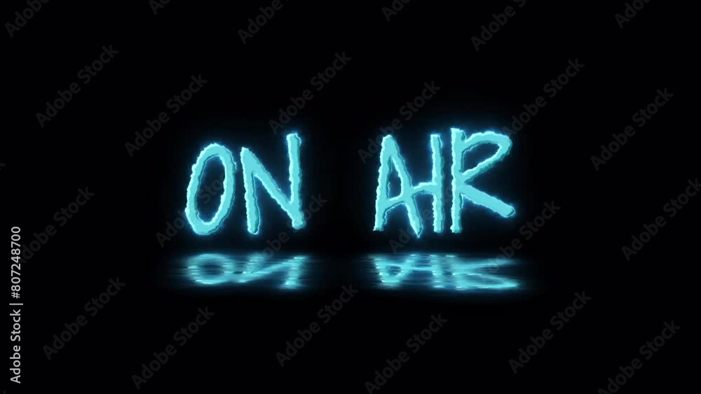On Air neon text animation suitable for video live streaming. Animated ...