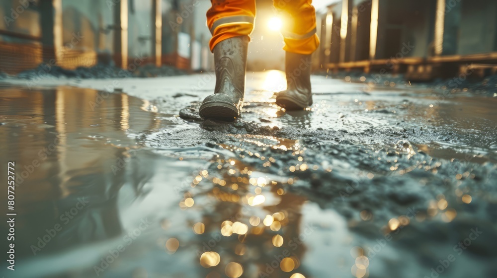 The Process of Applying Plaster Screed Concrete to Building Floors ...