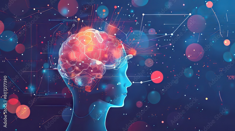 Graphic representation of AI algorithms Stock Illustration | Adobe Stock