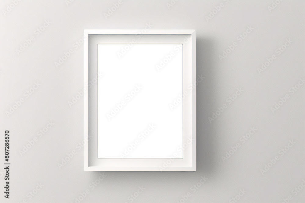 Marco vertical rectangular ligero y delgado colgado en una pared con ...