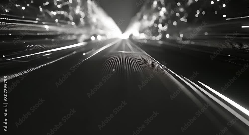 Explore complex black and white data matrix for dynamic web banner ...