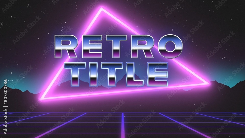 Retro Old School Synthwave Intro Stock Template | Adobe Stock